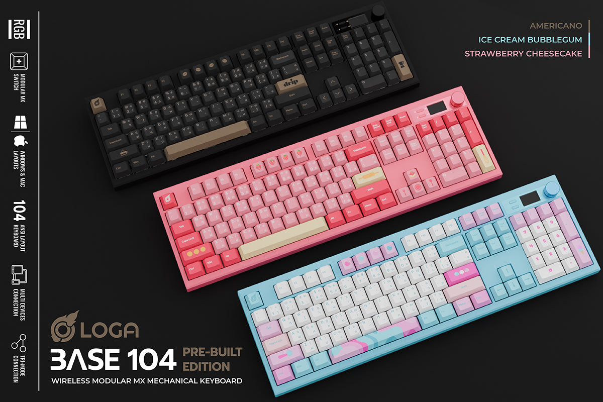 LOGA BASE 104 KEYBOARD PRE-BUILT EDITION – logaworldstore