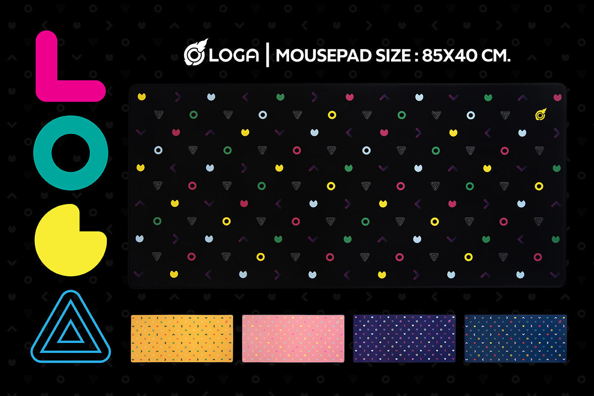 LOGA LOG series : Mousepad for desk setup - Beta the cat : Pink ...