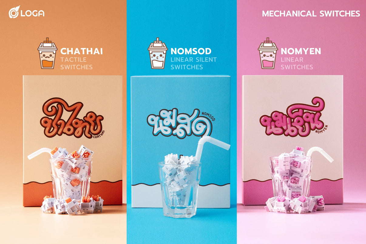 LOGA MECHANICAL KEYBOARD SWITCHES : NOMYEN / CHATHAI / NOMSOD (35 pcs ...