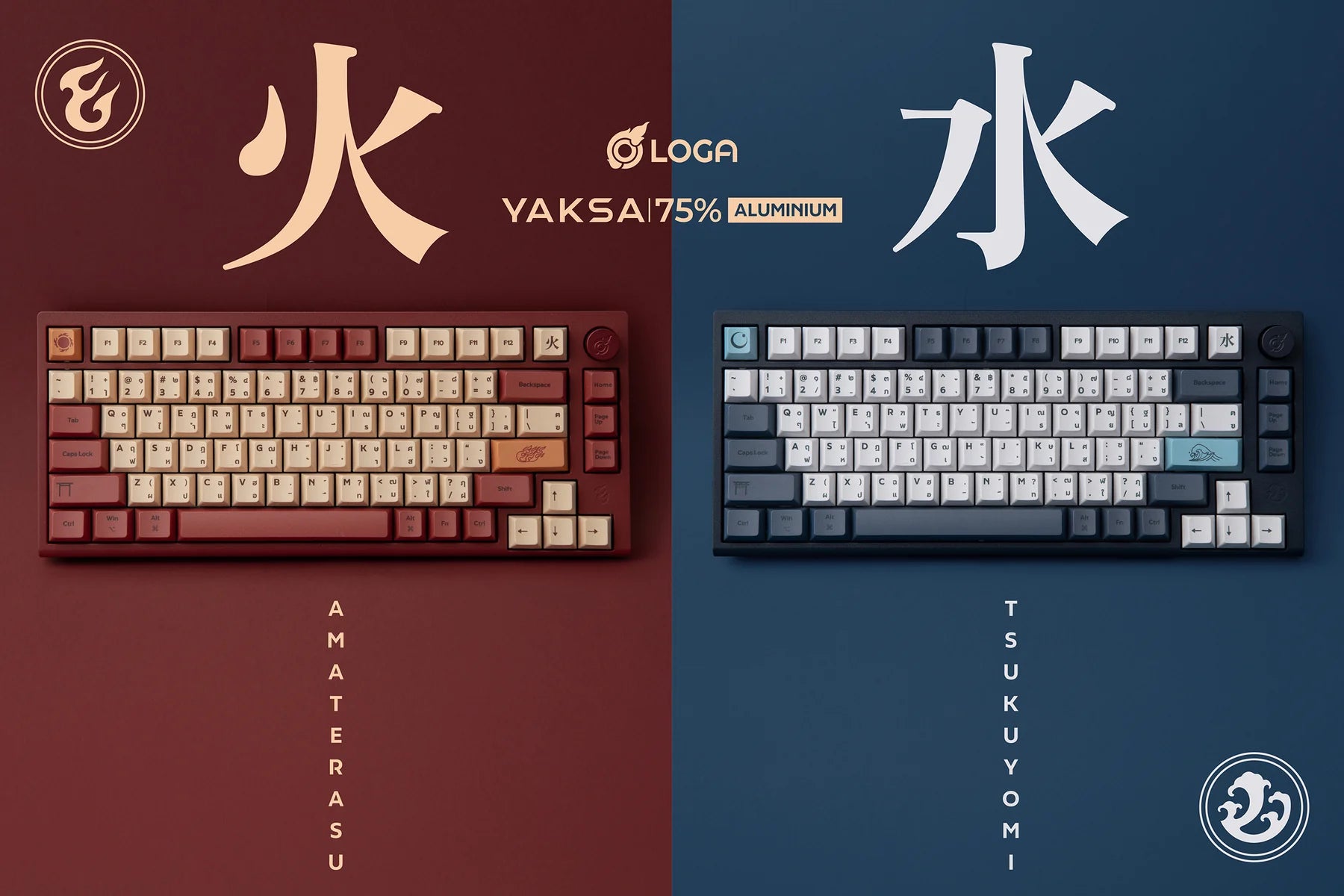LOGA YAKSA 75AL : Amaterasu & Tsukuyomi [ Wireless Mechanical Keyboard – logaworldstore