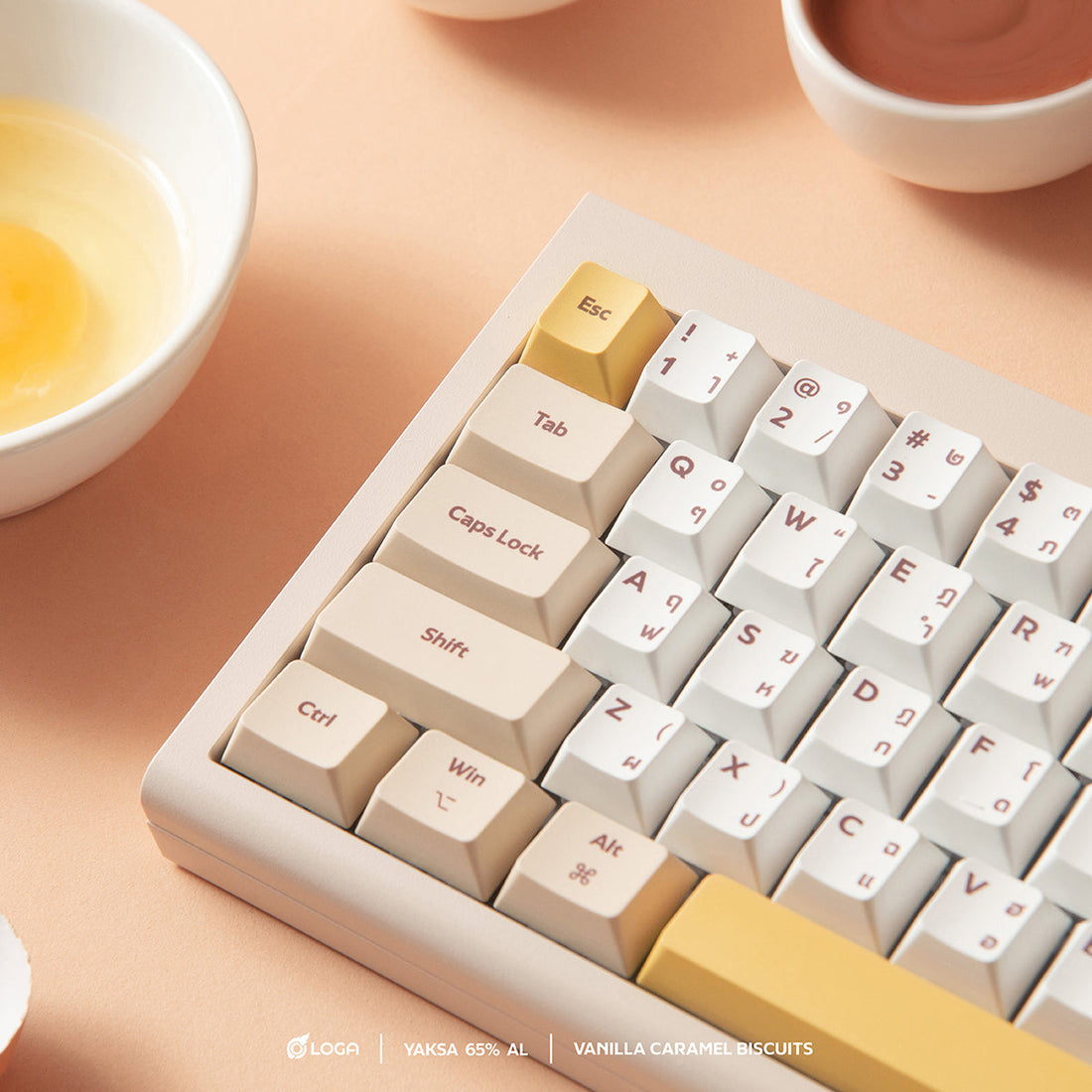 LOGA Yaksa 65AL Aluminum wireless mechanical keyboard : Vanilla Carame ...