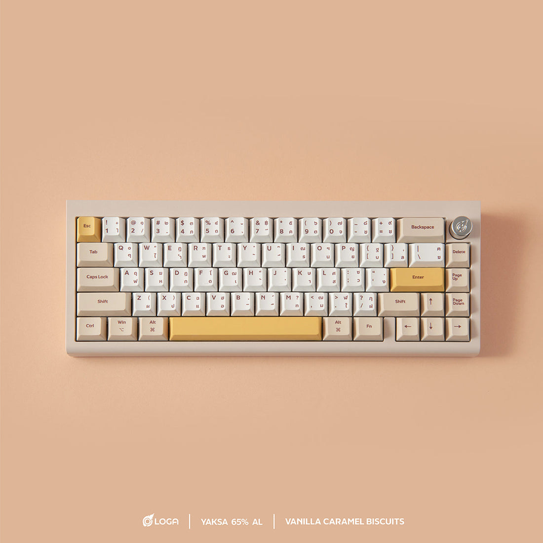 LOGA Yaksa 65AL Aluminum wireless mechanical keyboard : Vanilla Carame ...